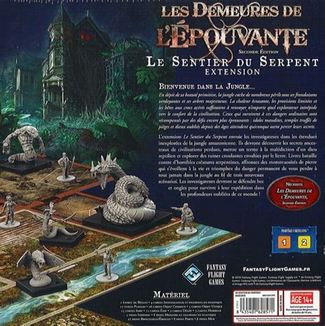 Les demeures de l Epouvante Le sentier du serpent Jeux de société