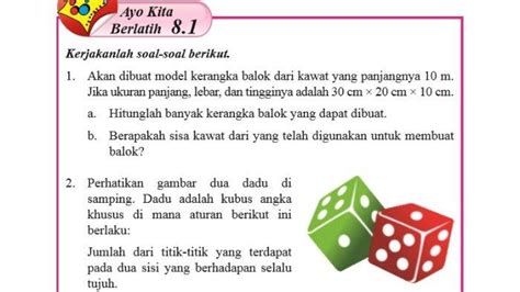 Kunci Jawaban Matematika Kelas 8 Halaman 132 133 Semester 2 Ayo Kita