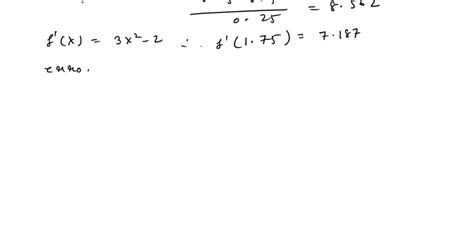 consider the function f x x 3 2x 4 on the interval [ 2 2] with h 0 25 use the forward
