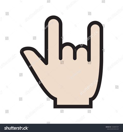 Love Language Hand Sign Icon Simple Stock Vector Royalty Free