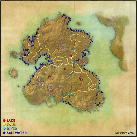 ESO Fishing Map Summerset House Tertia