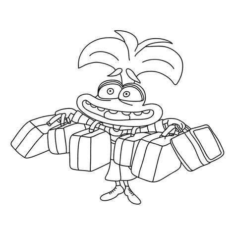 Desenhos De Ansiedade De Divertida Mente 2 Para Colorir E Imprimir