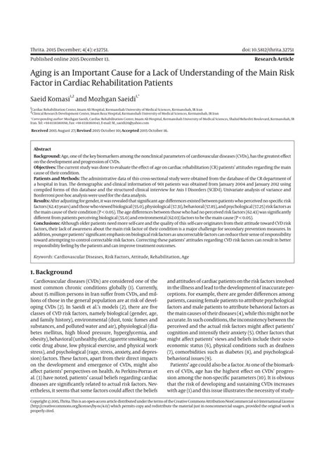 Pdf Aging Is An Important Cause For A Lack Of Understanding Of The