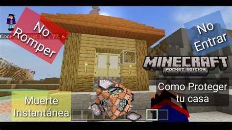 3 Formas De Proteger Tu Casa Con Comandos En MCPE YouTube