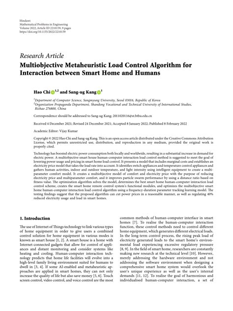 pdf multiobjective metaheuristic load control algorithm for interaction between smart home and