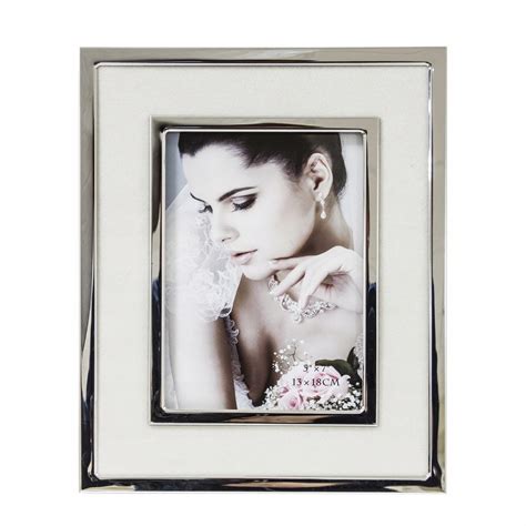 Ramka na zdjęcia Drofte srebrna metalowa glamour 8435902749