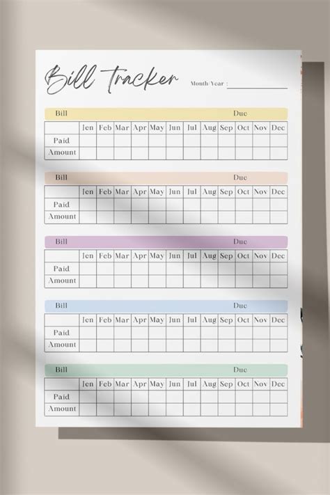 Bill Tracker Finance Tracker Budget Tracker Finance Planner Budget