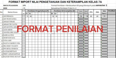 Cara Membuat Penilaian Di Excel IMAGESEE