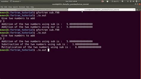how to write a subroutine using fortran intent in intent out intent inout explained youtube