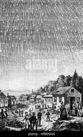 Lluvia de Meteoros Leónidas 1833 Fotografía de stock Alamy