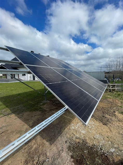 Łukówiec instalacja na gruncie moc 4 4 kWp panele bifacjalne
