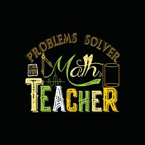 Problems Solver Math Teacher Vector T Shirt Design Math T Shirt Design