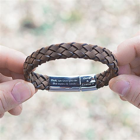 Men S Personalised Secret Message Bracelet Under The Rose