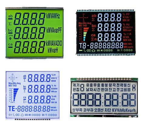 Custom 7 Segment Tn Htn FSTN Va LCD Display Panel LCD For Energy Meter