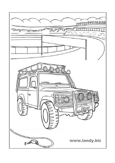 Free Land Rover Colouring Picture 4x4 Coloring Nation