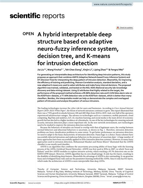 pdf a hybrid interpretable deep structure based on adaptive neuro fuzzy inference system