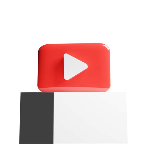 3d Hacer Youtube Logo Icono Aislado En Transparente Antecedentes