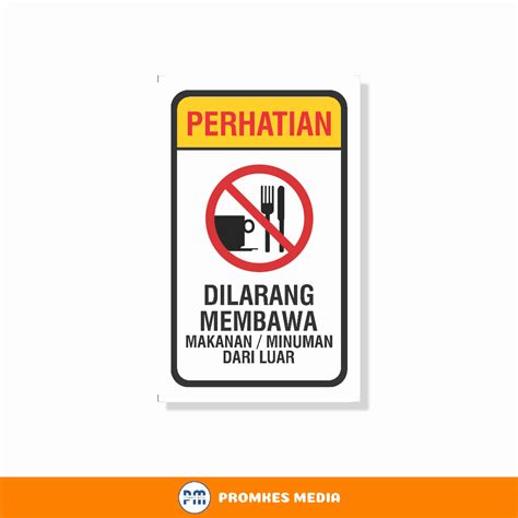 Jual Dilarang Membawa Makanan Dari Luar Stiker Shopee Indonesia