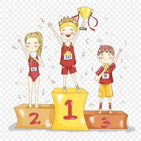 Podio Trofeo Competencia Trofeo Atleta Ilustración Png PNG dibujos