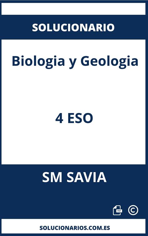 Solucionario De Biologia Y Geologia Eso Sm Savia