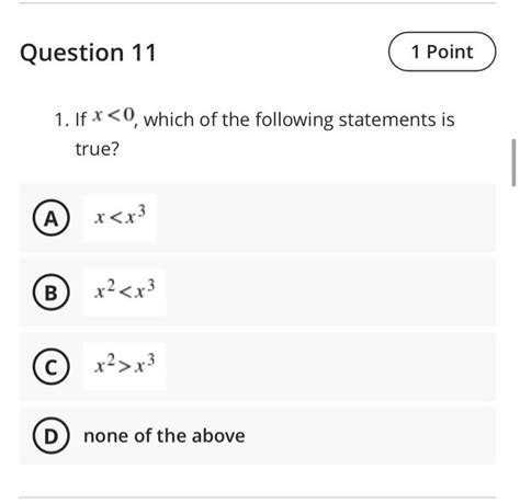 solved question 11 1 point 1 if