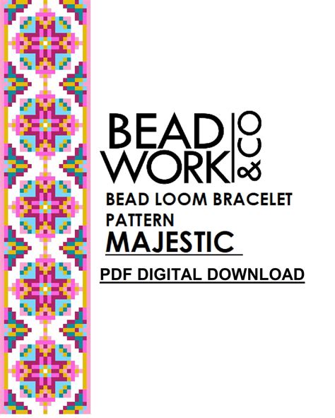 Geometric Square Stitch Beading Pattern Bead Loom Bracelet Patterns