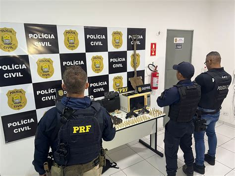 Em ação conjunta PRF PC PM e GCM apreendem drogas armas de fogo e
