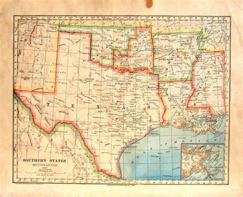Texas Map Vintage