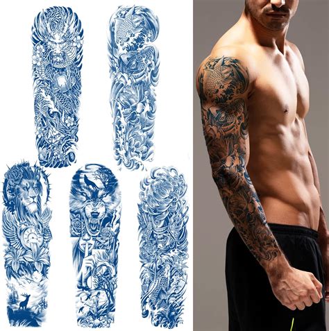 Amazon Aresvns Semi Permanent Sleeve Tattoo For Men And Women