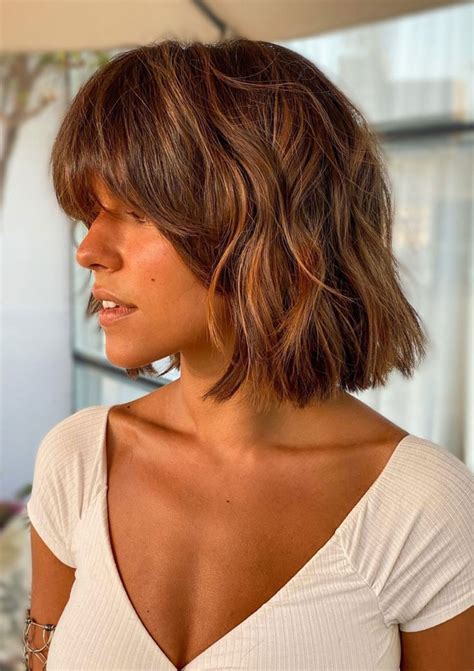 Curtain Bangs That Re So Trendy In Soft Blunt Cut Bangs