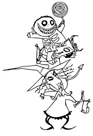 5 Desenhos E Imagens O Estranho Mundo De Jack Para Colorir E Imprimir