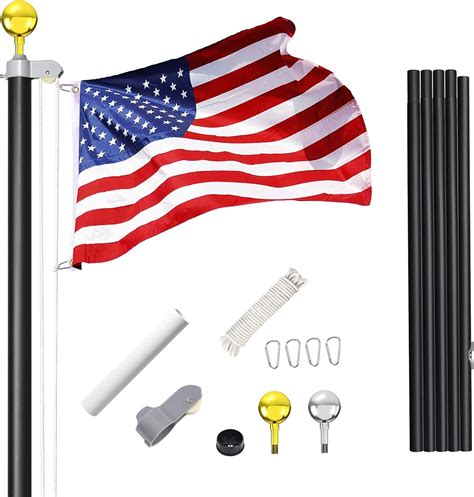 Amazon Wevalor Ft Sectional Flag Pole Kit Extra Thick Heavy