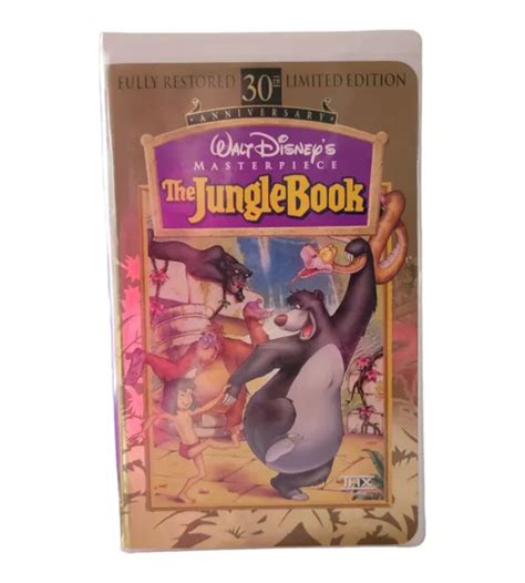 VTG WALT DISNEY S The Jungle Book VHS Fully Restored 30th Anniversary
