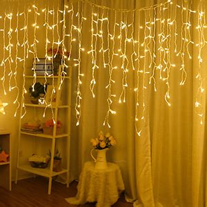 HOSPAOP LED Eisregen Lichterkette Außen Warmweiß 400 LED 10M Eiszapfen