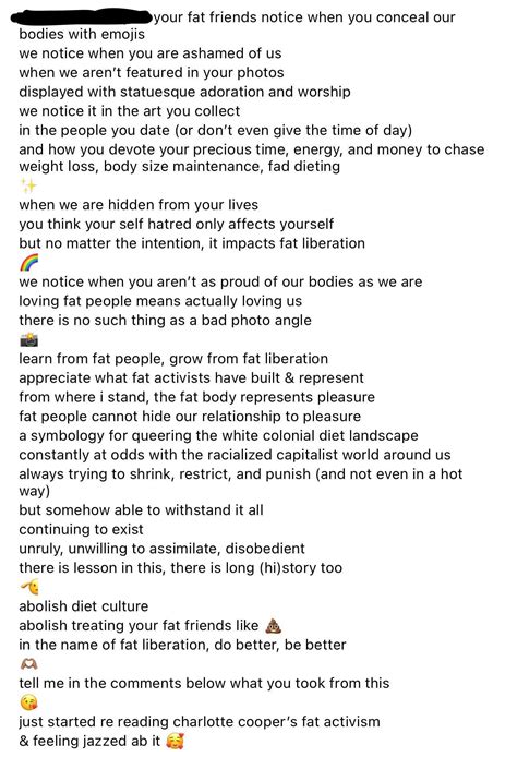 I Promise We Dont Think About Your Fatness Nearly Enough To Actively Cover Your Fat Bodies