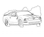 Coloriage Ford Mustang dessin gratuit à imprimer