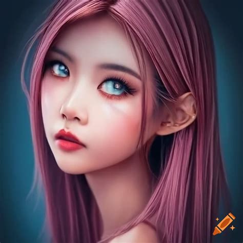 Close Up Of Beautiful Asian Girls Eyes On Craiyon