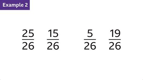 learn about ordering fractions ks3 maths bbc bitesize bbc bitesize