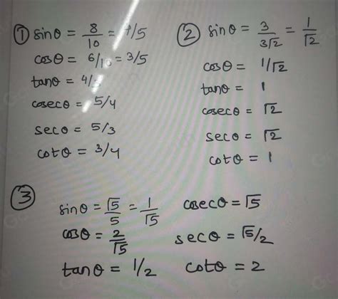 solved b using the figure below find the value of the six trigonometric functions of the angl