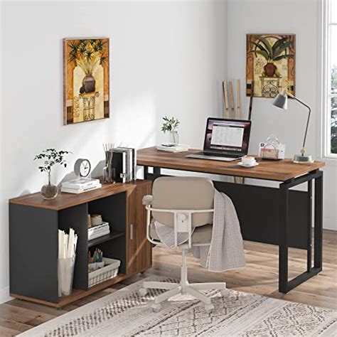 Tribesigns 55 Inches Computer Desk With 39 Inche File Cabinet Set L