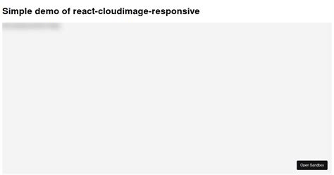 React Cloudimage Responsive Example Codesandbox