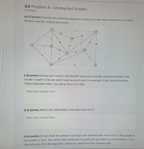 solved q4 problem 4 undirected graphs 20 points a 12