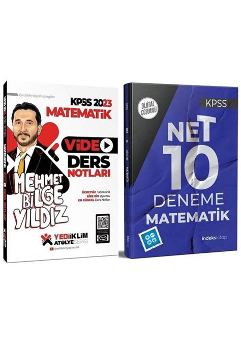 2023 KPSS Matematik Atölye Video Ders Notları 10 Deneme 2li Set Mehmet