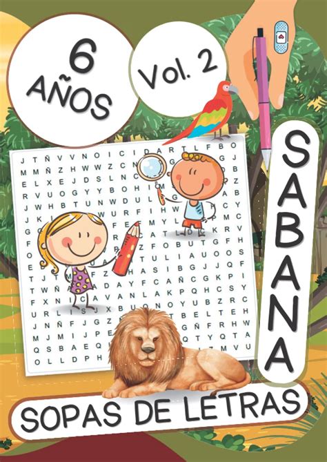 Buy Sopas de Letras para Niños de 6 Años Animales de la Sabana