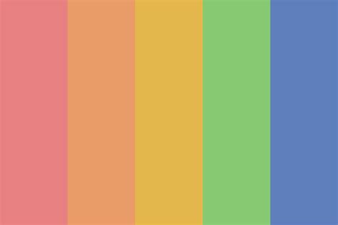 Muted Rainbow Pallet Color Palette
