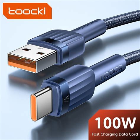 Toocki 7A Type C Fast Charging Cable For Realme Huawei P30 USB C