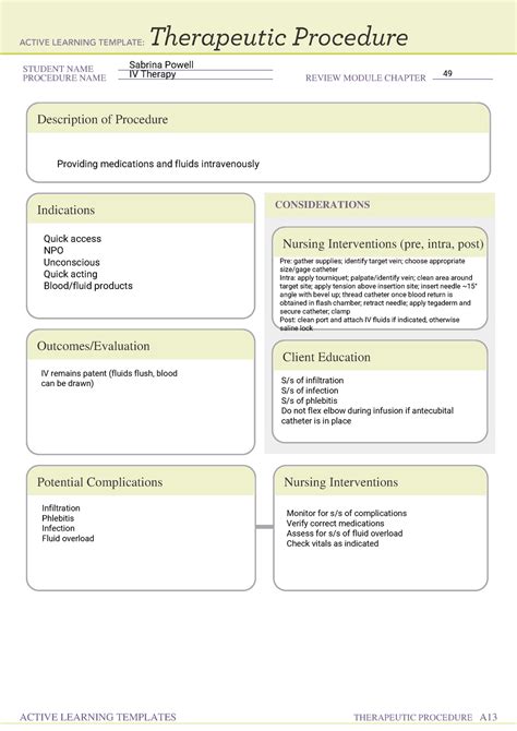 Caring For A Client Who Is Receiving IV Therapy Active Learning
