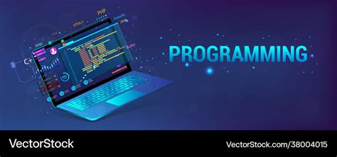 Banner Software Development Programming Web Site Vector Image
