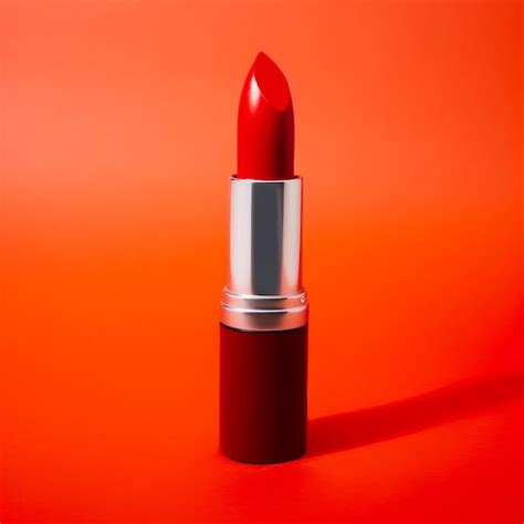 Premium AI Image Red Lipstick Sitting On Top Of Red Table Next To Red