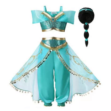 KINDER ALADDIN MÄDCHEN Jasmin Prinzessin Kleid Geburtstag Outfits Party